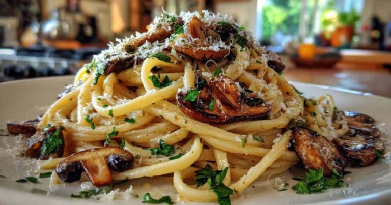 Cremige Champignon Pasta met Knoblauch - 20 Min Recept